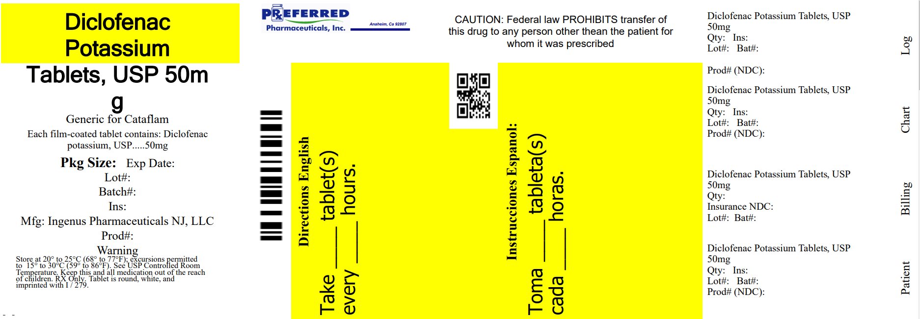 DICLOFENAC POTASSIUM tablet, film coated