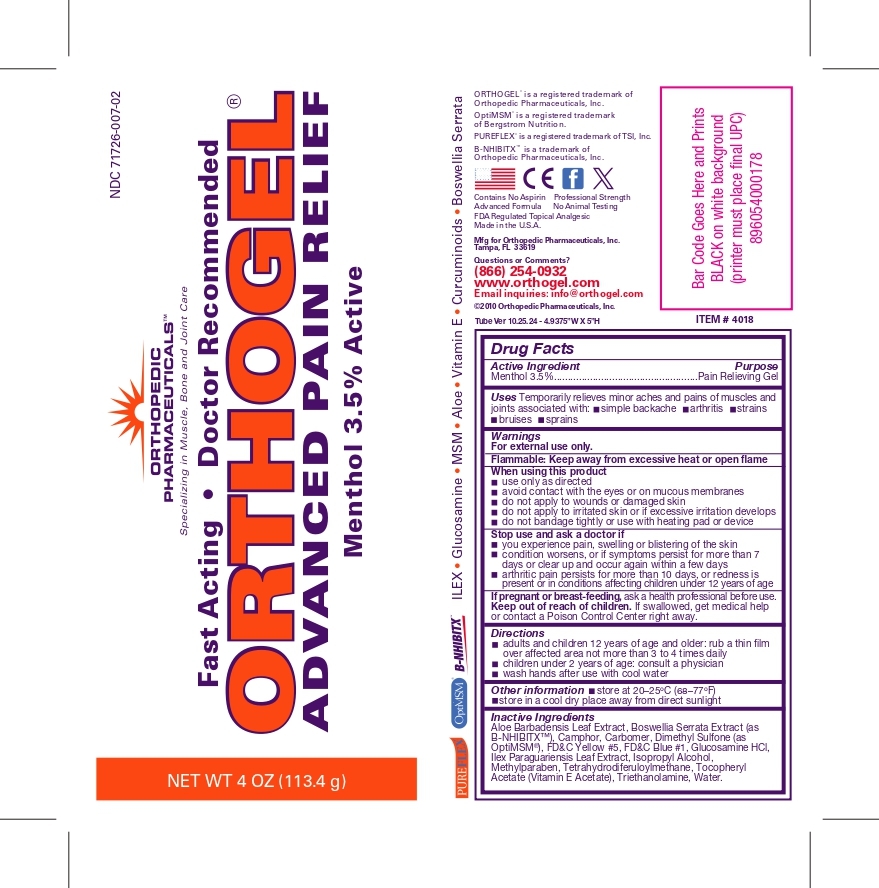 ORTHOGEL MENTHOL 3.5%- menthol gel