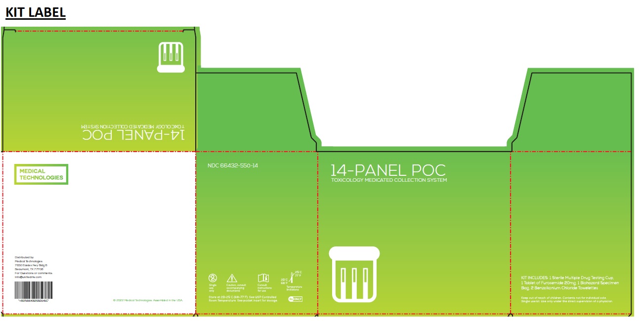 14-PANEL TOXICOLOGY MEDICATED COLLECTION SYSTEM- furosemide kit