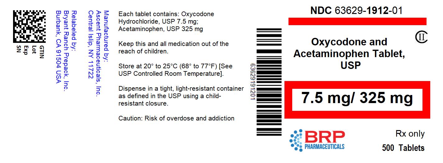 OXYCODONE AND ACETAMINOPHEN tablet