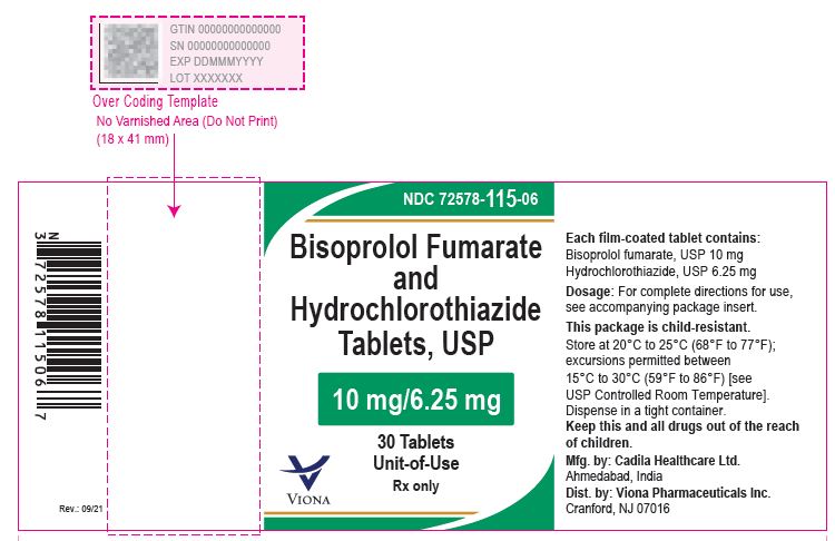 BISOPROLOL FUMARATE AND HYDROCHLOROTHIAZIDE tablet, film coated