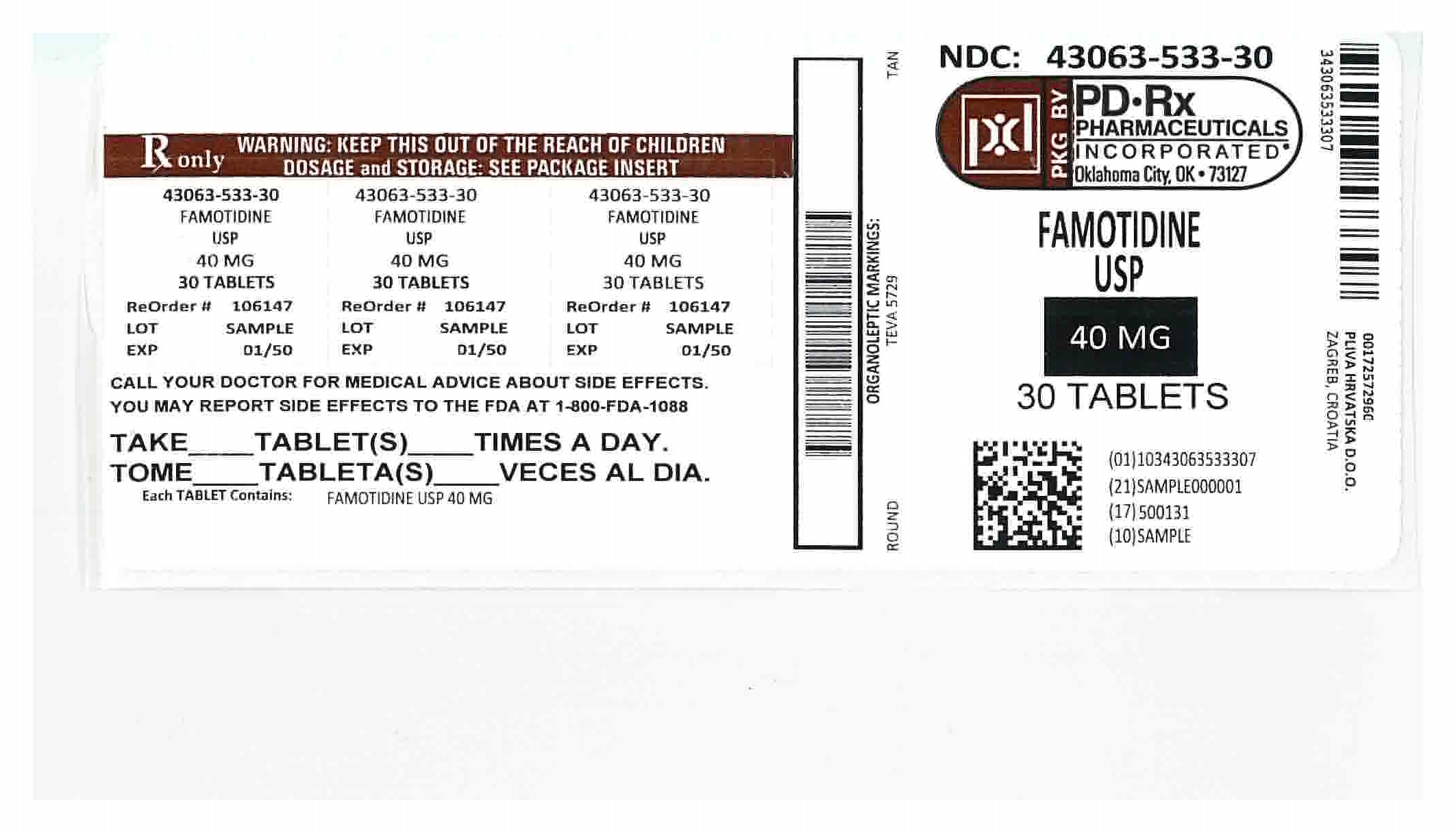 FAMOTIDINE tablet, film coated