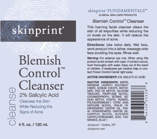 Skinprint Blemish Control Cleanser by The Skin Atelier, Inc.