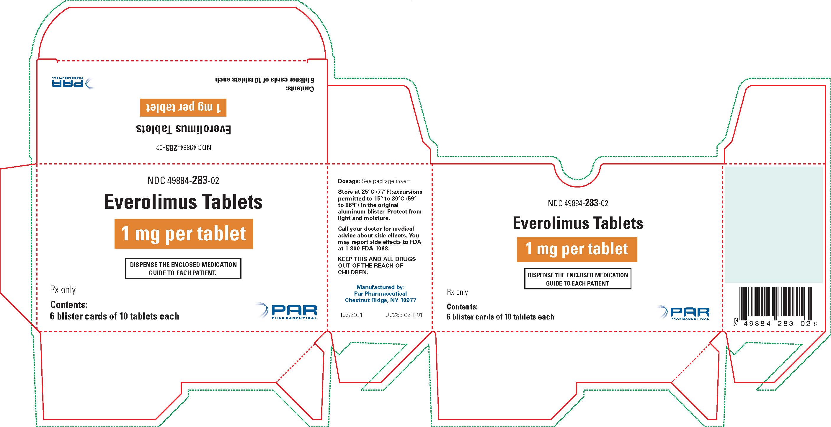 Everolimus by Par Pharmaceutical, Inc. EVEROLIMUS tablet