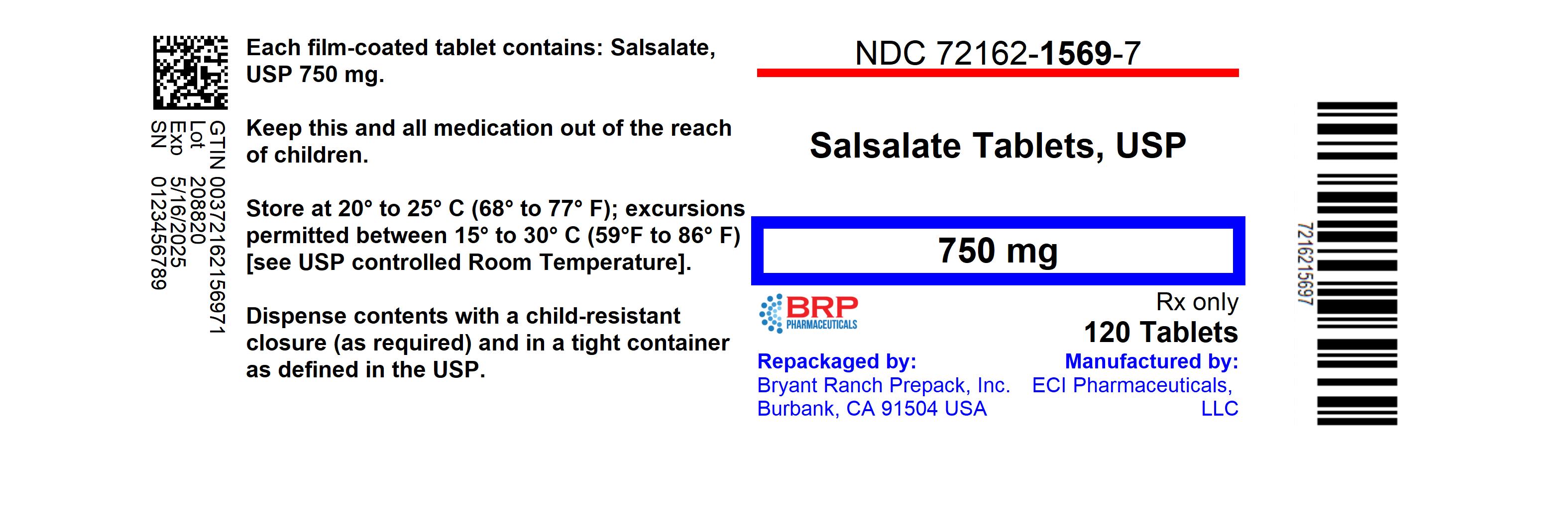 Salsalate by Bryant Ranch Prepack SALSALATE tablet