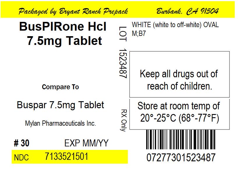 BUSPIRONE HYDROCHLORIDE tablet