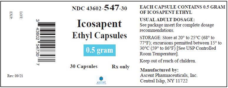 ICOSAPENT ETHYL by Ascent Pharmaceuticals, Inc ICOSAPENT ETHYL capsule