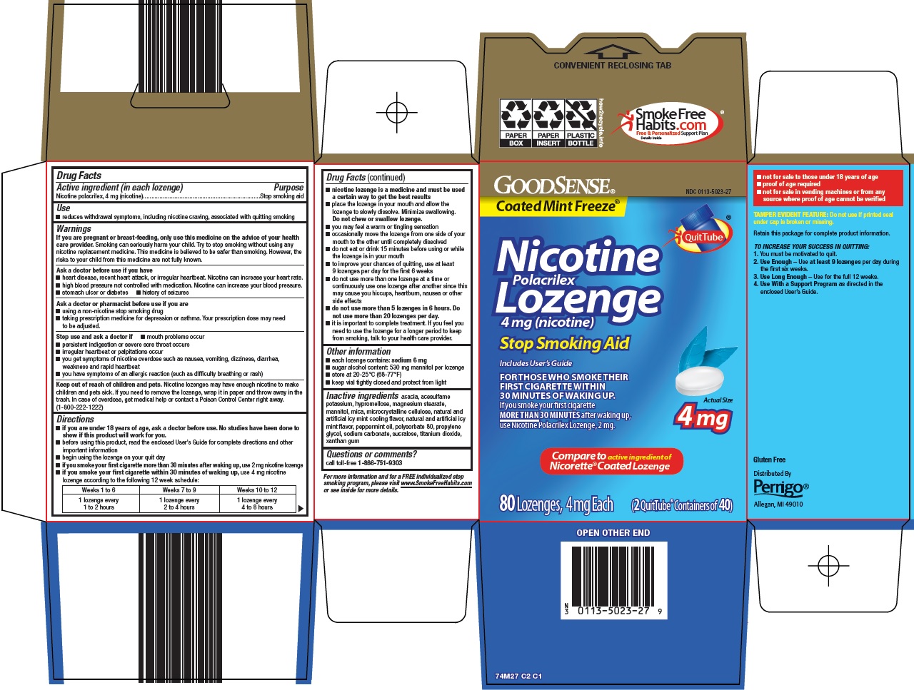 GOOD SENSE NICOTINE- nicotine polacrilex lozenge