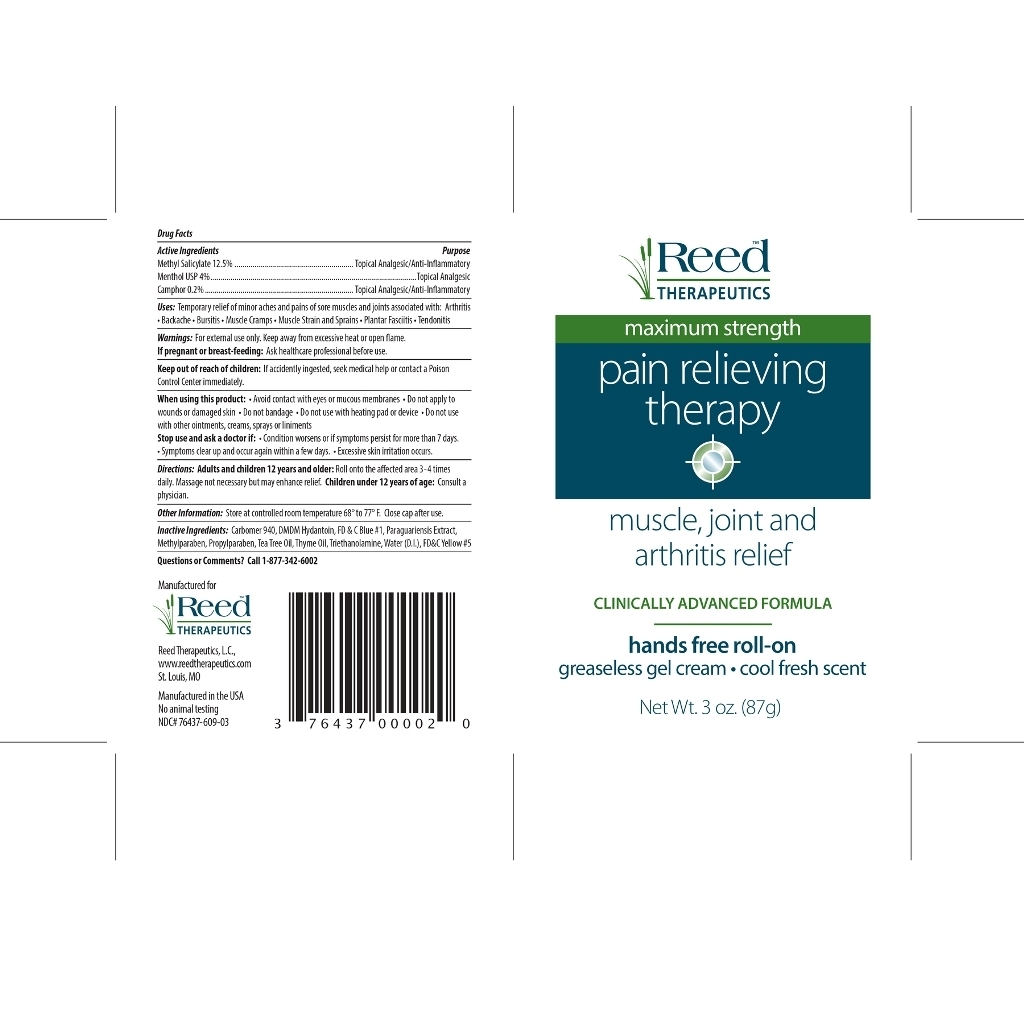 REED THERAPEUTICS PAIN RELIEVING THERAPY- methyl salicylate, menthol ...