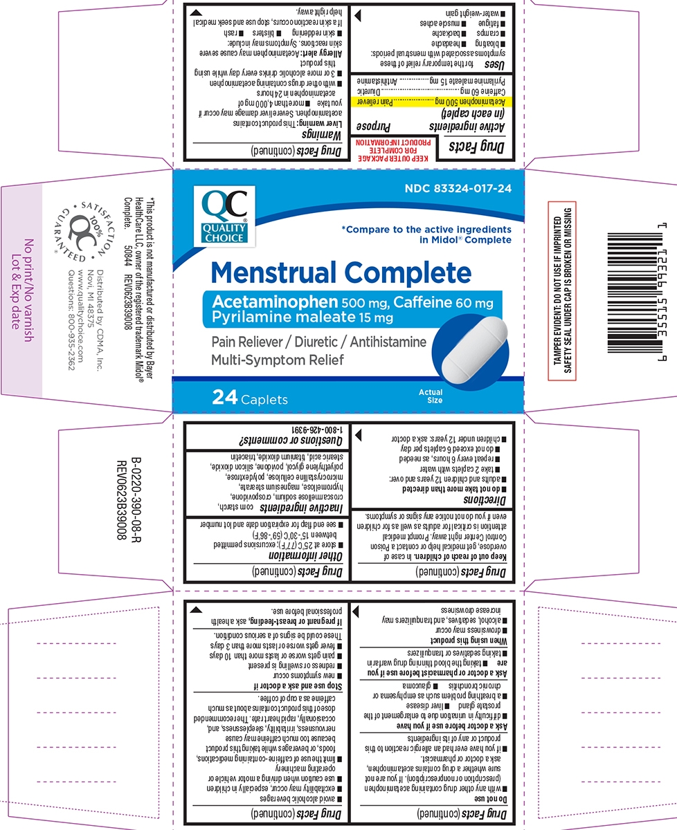 MENSTRUAL COMPLETE- acetaminophen, caffeine, pyrilamine maleate tablet ...