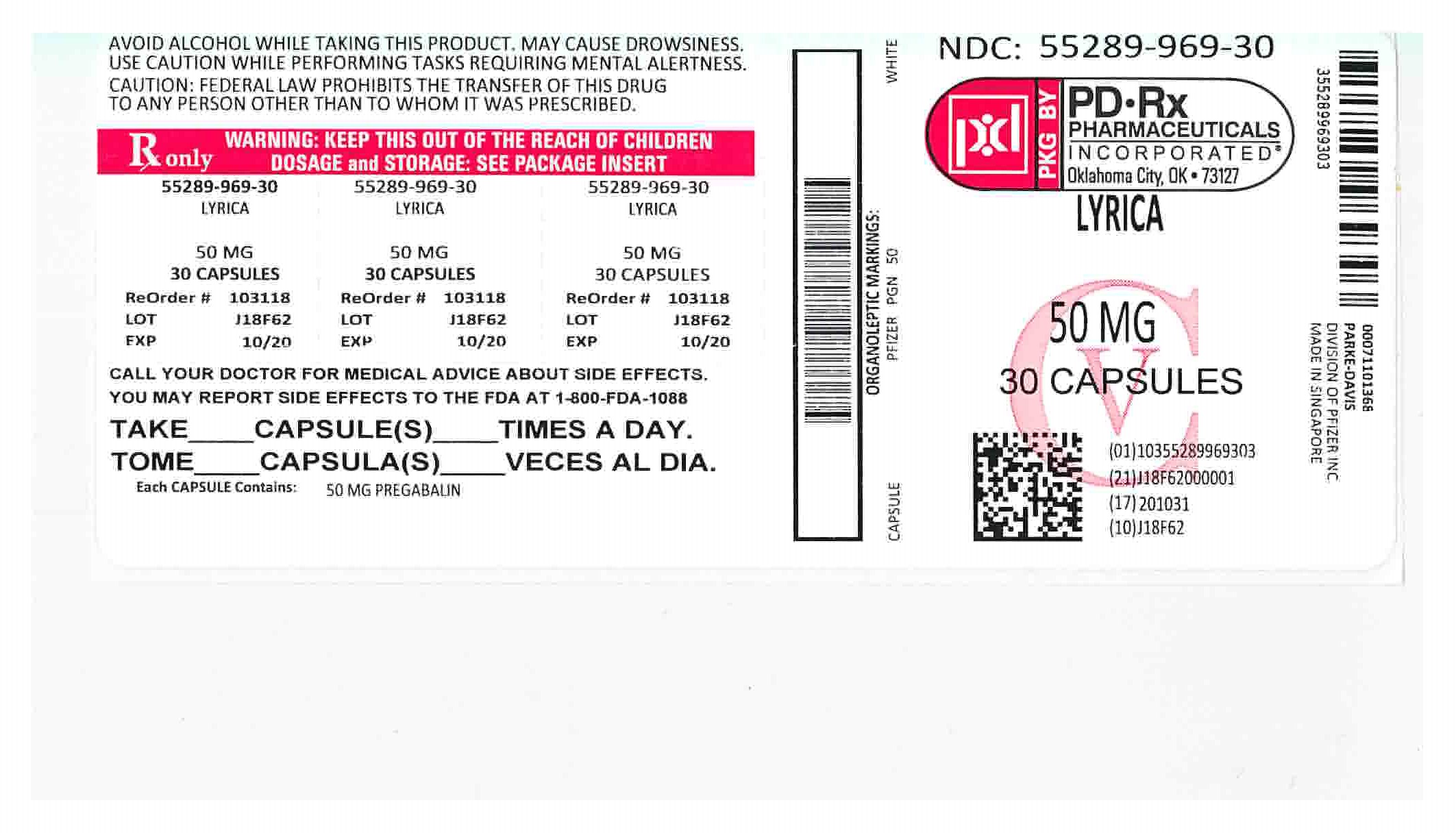 LYRICA- pregabalin capsule