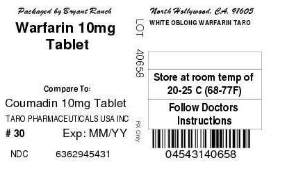 Warfarin Sodium by Bryant Ranch Prepack WARFARIN SODIUM tablet