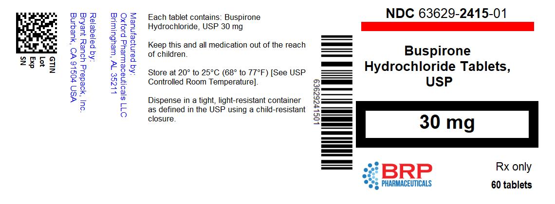 BUSPIRONE HYDROCHLORIDE tablet