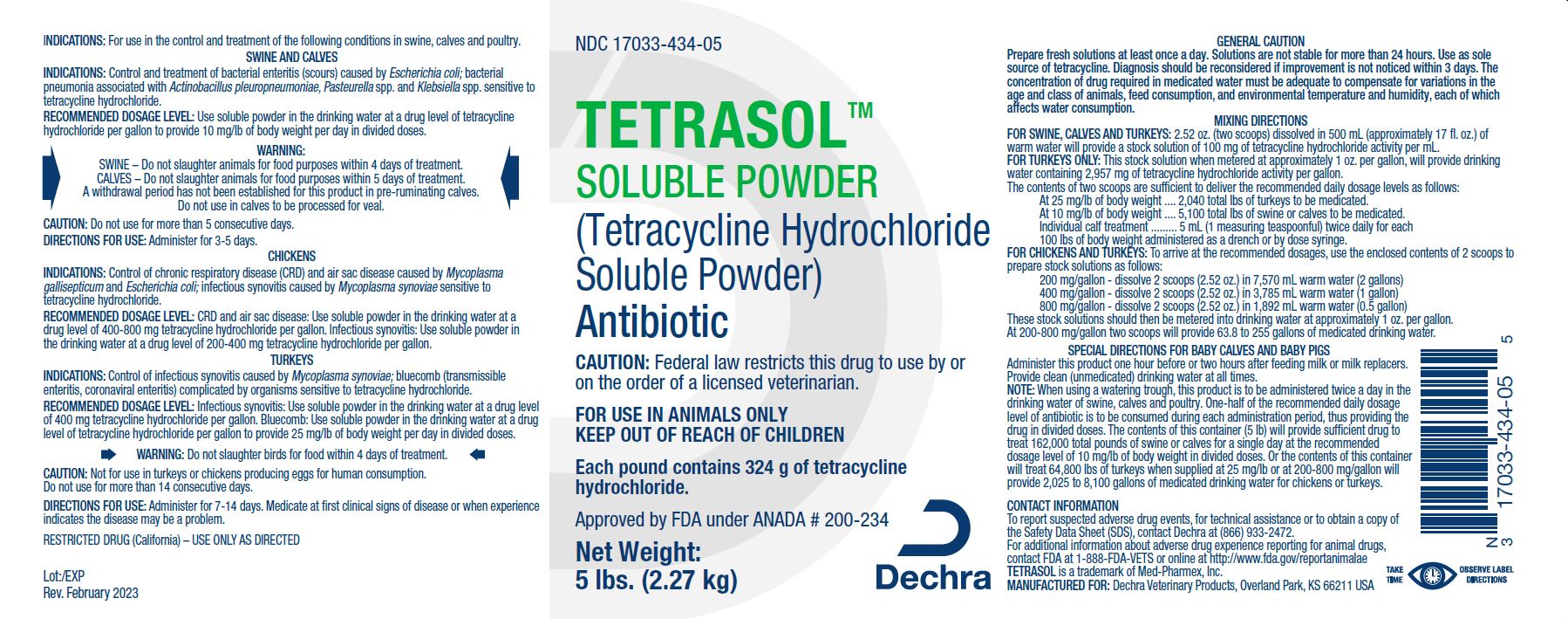 TETRASOL SOLUBLE POWDER- tetracycline hydrochloride powder, for solution