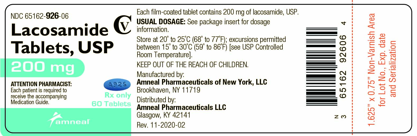 Lacosamide by Amneal Pharmaceuticals LLC / Amneal Pharmaceuticals of ...