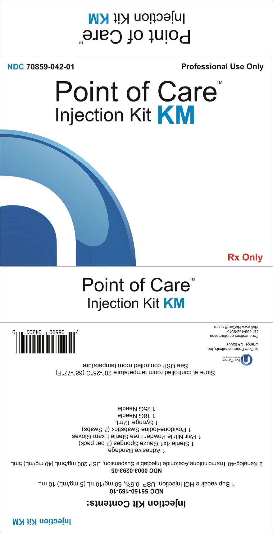 POINT OF CARE KIT KM- bupivacaine hydrochloride,kenalog,povidone-lodine kit