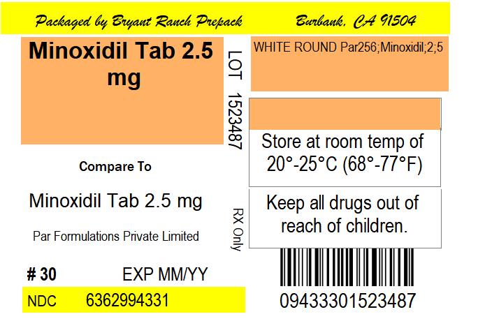 Minoxidil by Bryant Ranch Prepack MINOXIDIL tablet