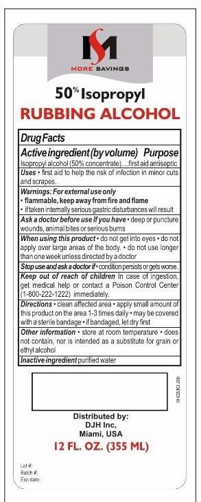 MORE SAVINGS RUBBING ALCOHOL 50 PERCENT- isopropyl alcohol liquid