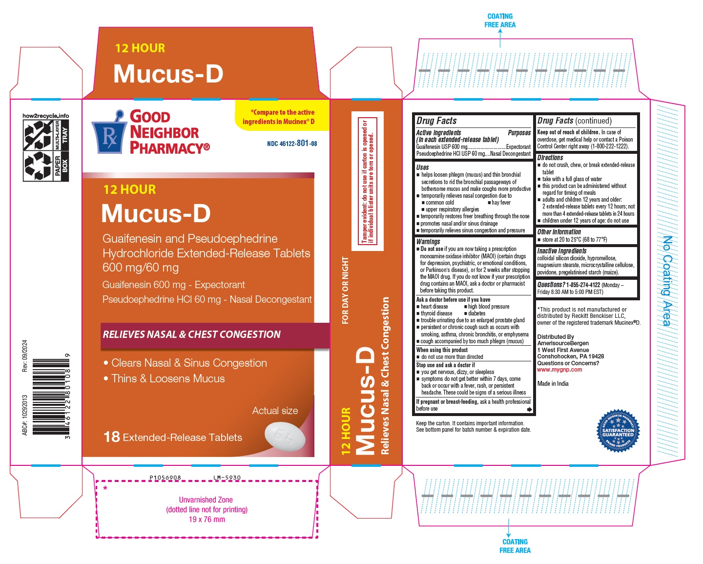 GUAIFENESIN AND PSEUDOEPHEDRINE HCL tablet, extended release