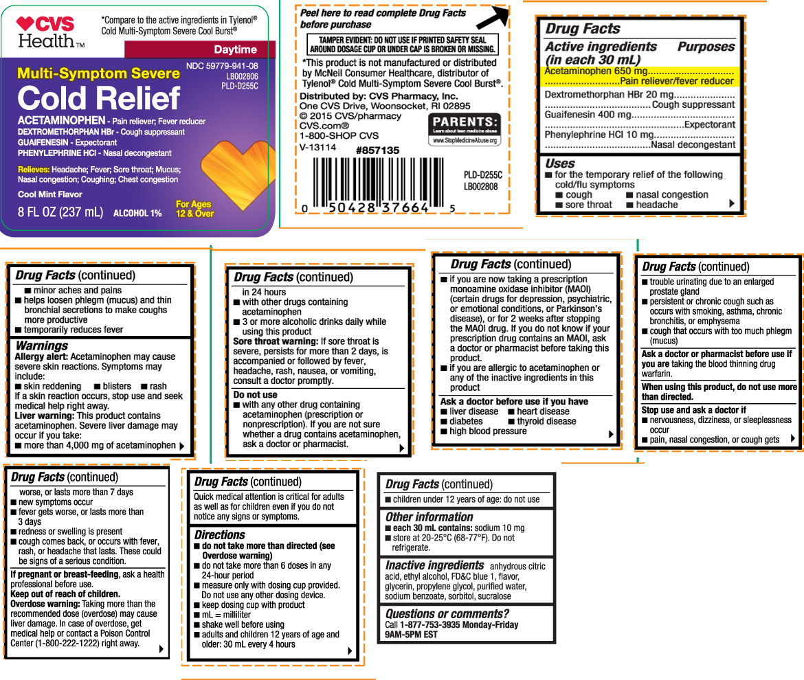 COLD RELIEF MULTI SYMPTOM SEVERE- dextromethorphan hbr, guaifenesin liquid