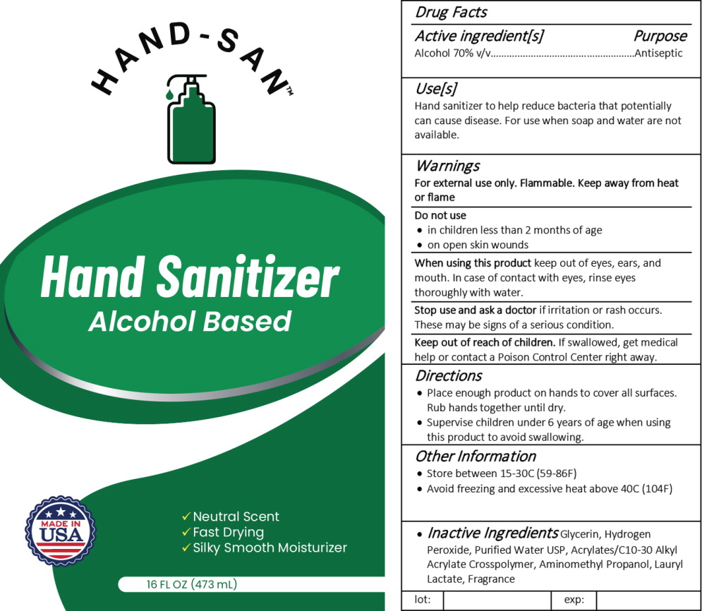 HAND-SAN HAND SANITIZING GEL- alcohol gel