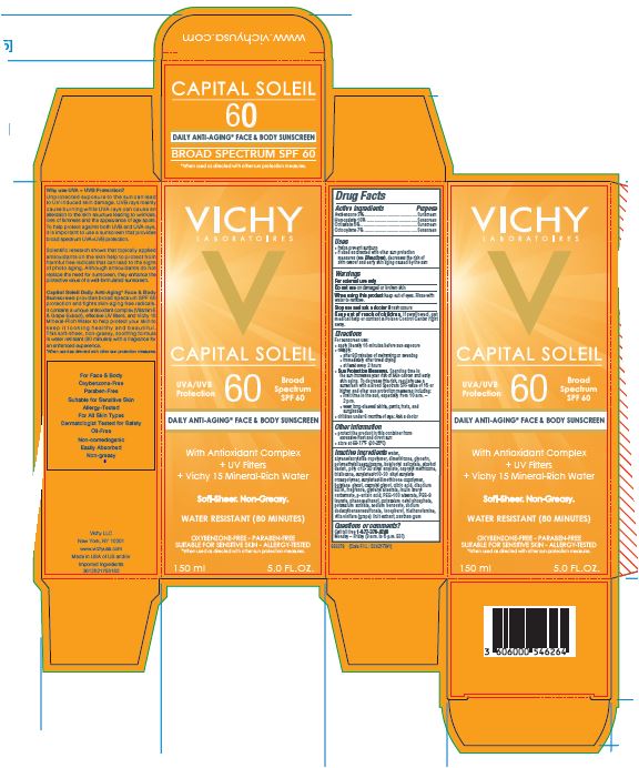 VICHY LABORATOIRES CAPITAL SOLEIL 60 DAILY ANTIAGING FACE AND BODY ...