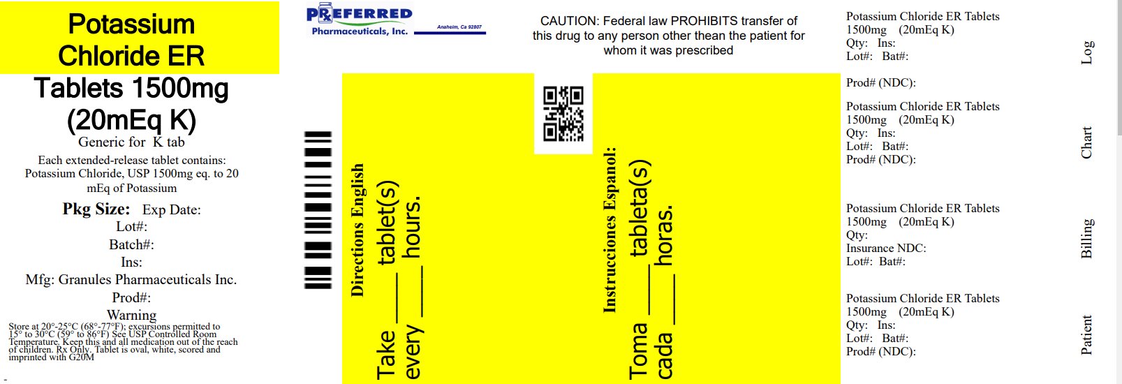 POTASSIUM CHLORIDE EXTENDED-RELEASE tablet, extended release