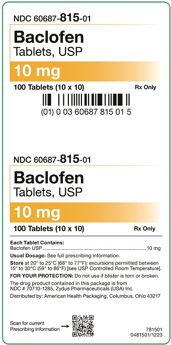 Baclofen by American Health Packaging BACLOFEN tablet