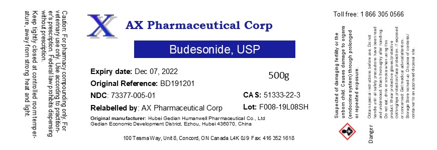 Budesonide by AX Pharmaceutical Corp / Vamsi Labs Limited BUDESONIDE powder