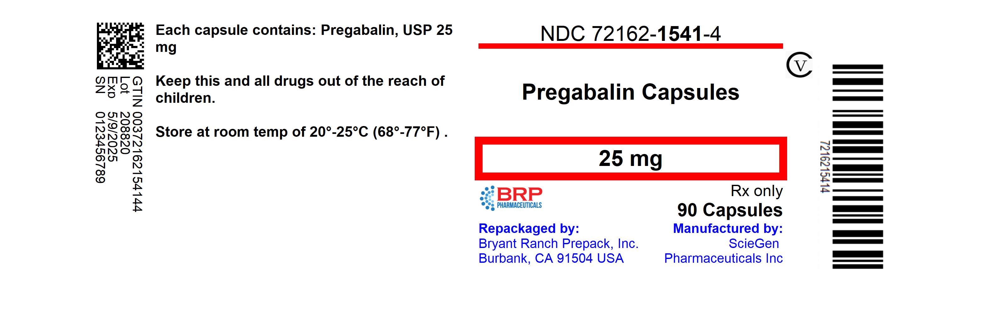 Pregabalin by Bryant Ranch Prepack PREGABALIN capsule