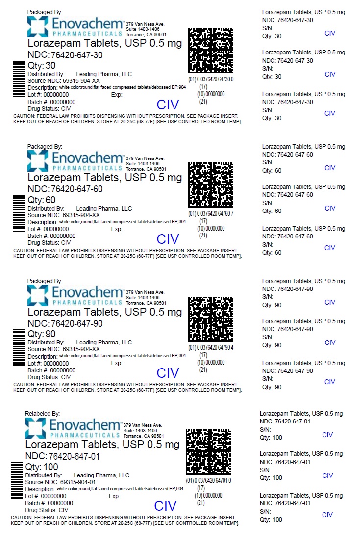 Lorazepam by Asclemed USA, Inc. / ASCLEMED USA INC. DBA ENOVACHEM ...