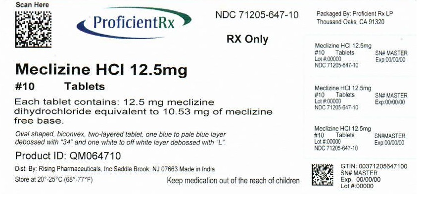 MECLIZINE HYDROCHLORIDE tablet