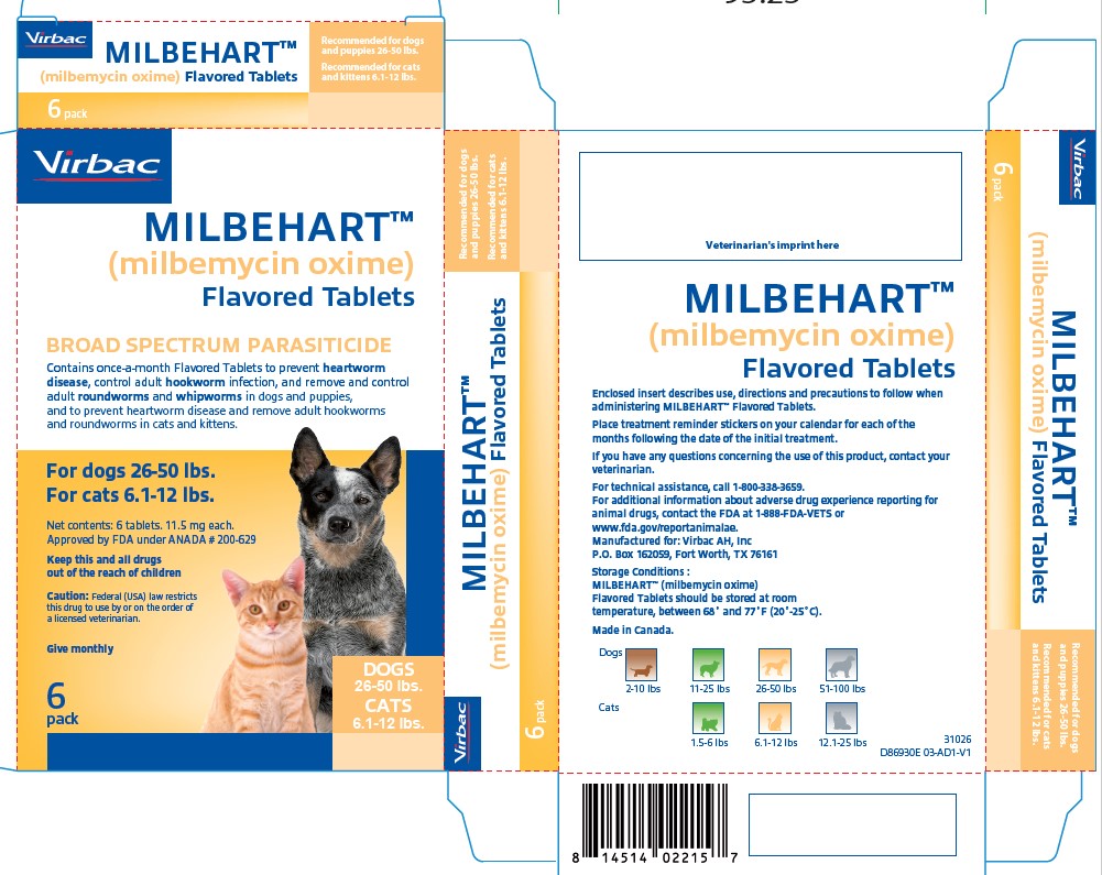 MILBEHART FLAVORED- milbemycin oxime tablet