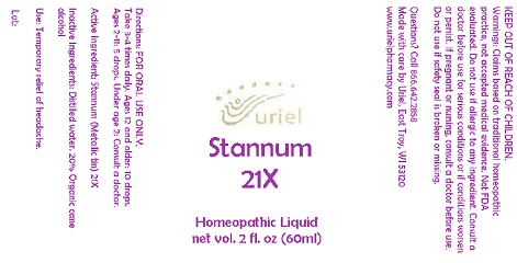 Stannum 21X by Uriel Pharmacy Inc. STANNUM 21X liquid