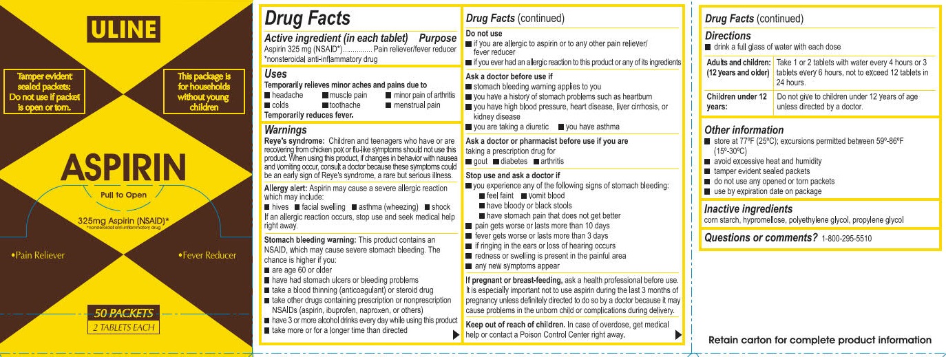 ULINE ASPIRIN- aspirin tablet, film coated