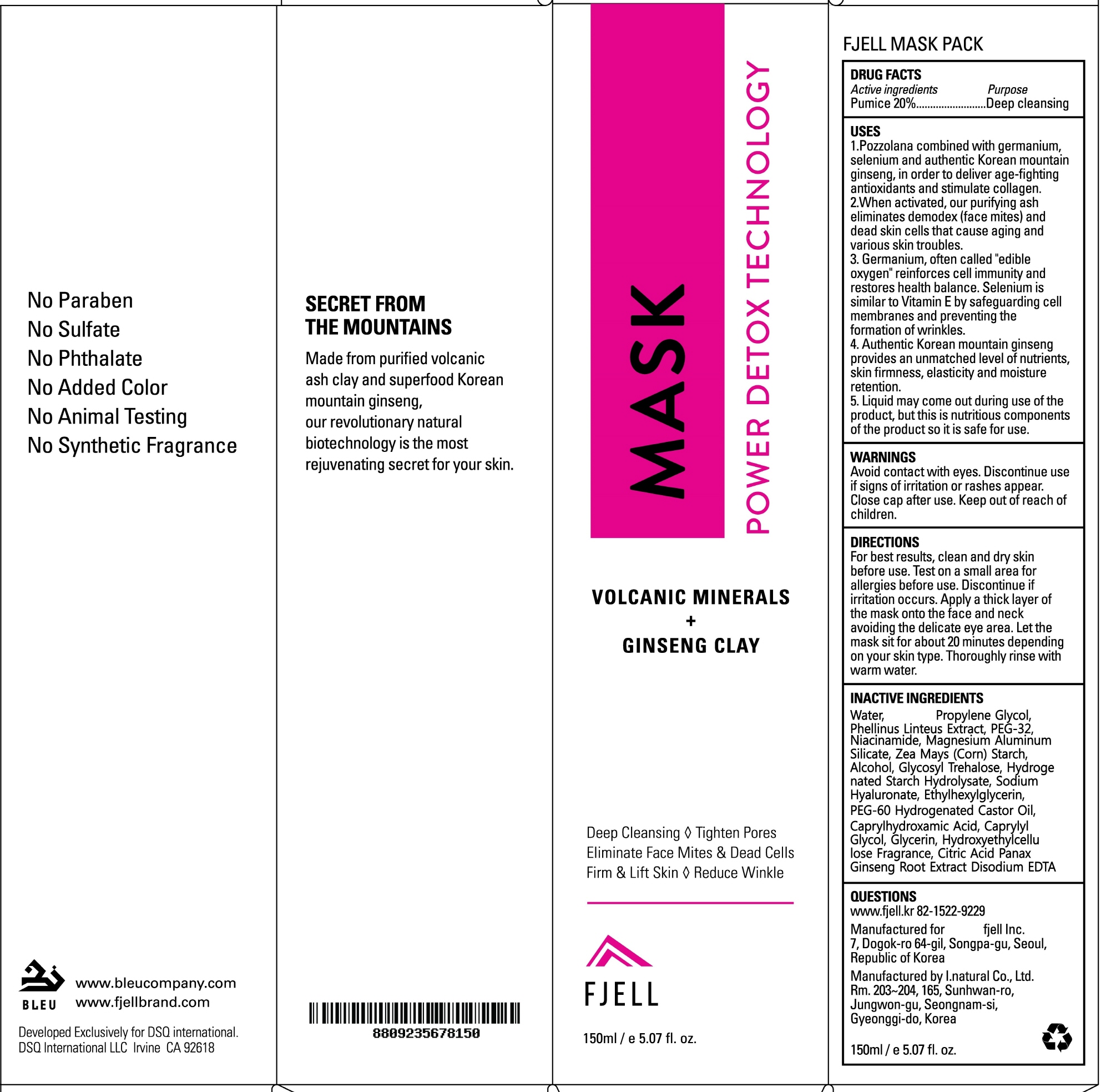 FJELL MASK PACK- pumice cream