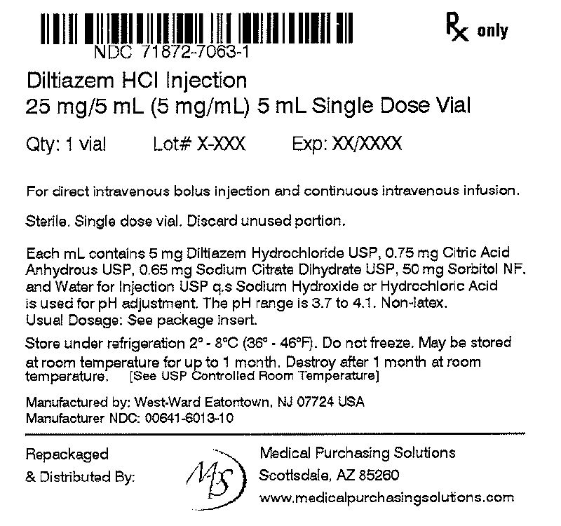 DILTIAZEM HYDROCHLORIDE injection