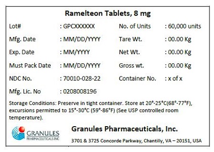Ramelteon by Granules Pharmaceuticals Inc. RAMELTEON tablet