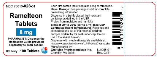 Ramelteon by Granules Pharmaceuticals Inc. RAMELTEON tablet