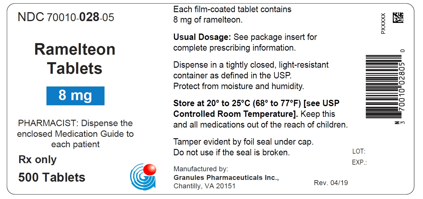 Ramelteon by Granules Pharmaceuticals Inc. RAMELTEON tablet