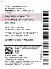 Propranolol Hydrochloride Tablets, USP Rev. 02-2019-00 Rx Only