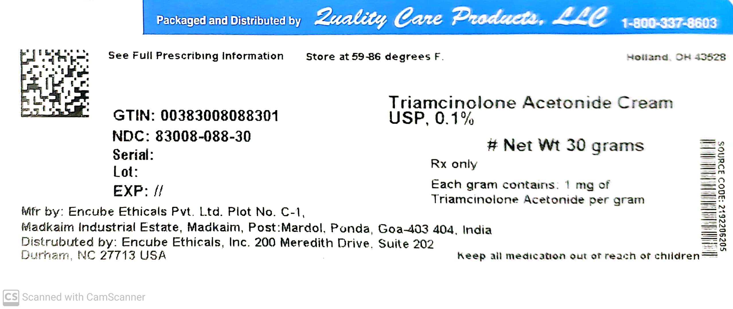 TRIAMCINOLONE ACETONIDE cream