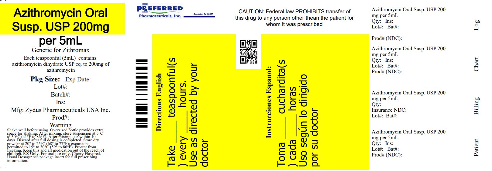 AZITHROMYCIN powder, for suspension