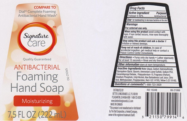 SIGNATURE CARE ANTIBACTERIAL FOAMING MOISTURIZING- triclosan soap