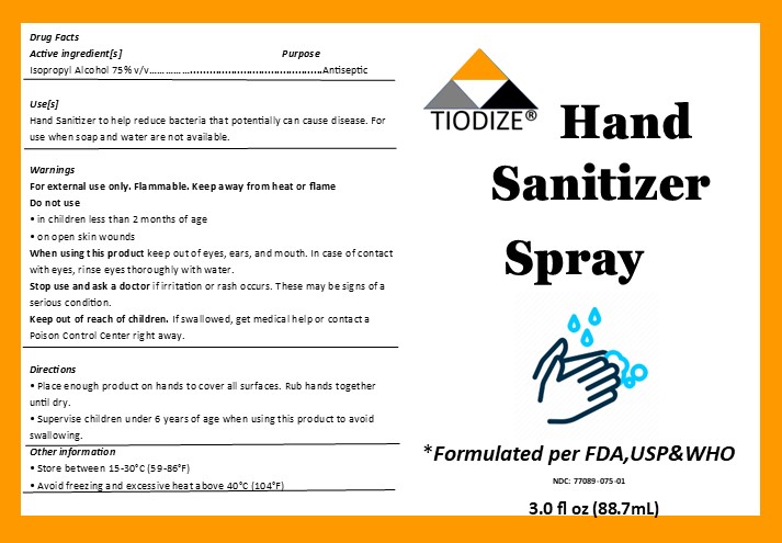 TIODIZE HAND SANITIZER- isopropyl alcohol liquid