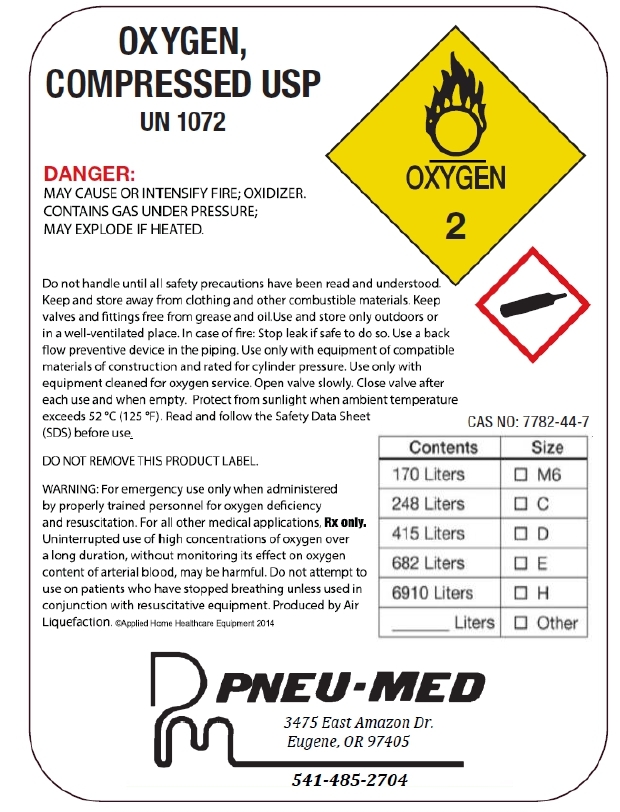 Oxygen by Pneu-Med, Inc. OXYGEN gas
