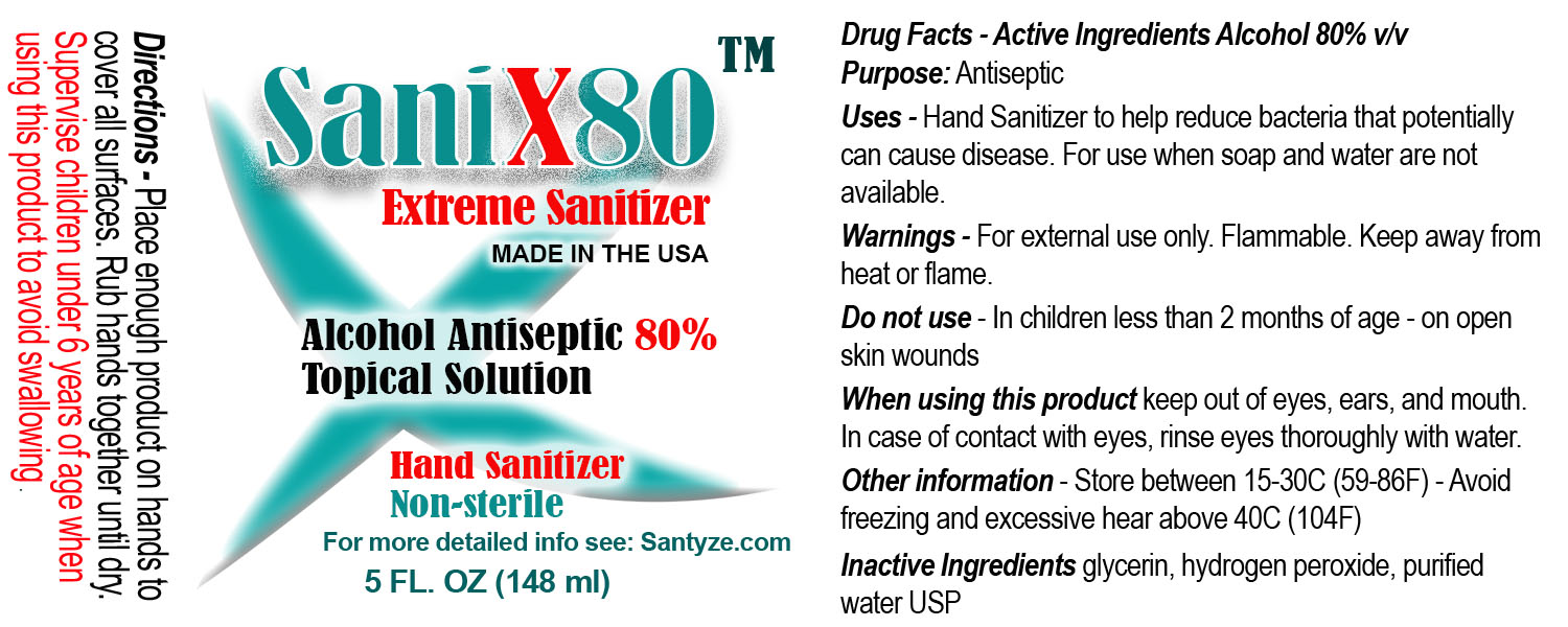 Sanix80 by Santyze, LLC SANIX80- alcohol liquid