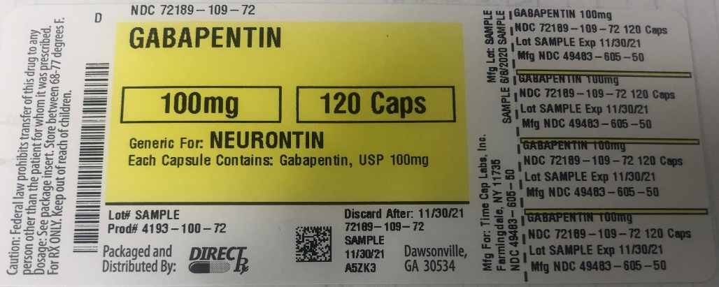 GABAPENTIN by DIRECT RX GABAPENTIN capsule