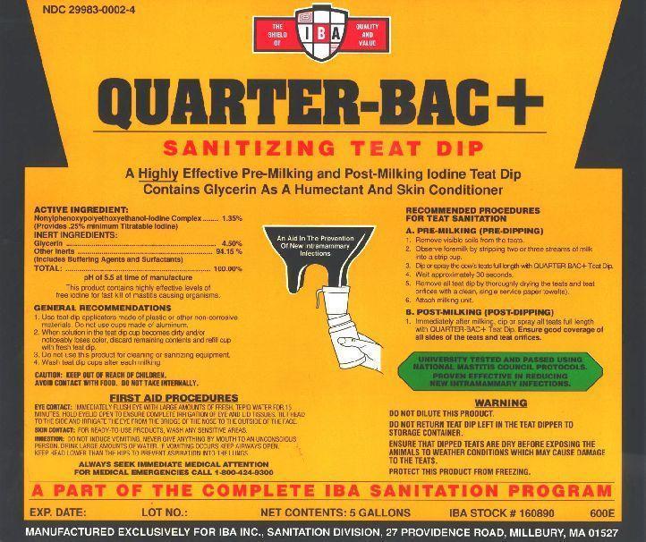 QUARTER-BAC PLUS- iodine solution