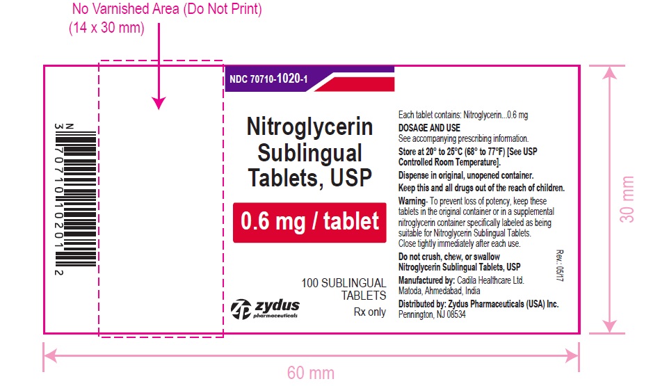 Nitroglycerin Sublingual Tablets, USP